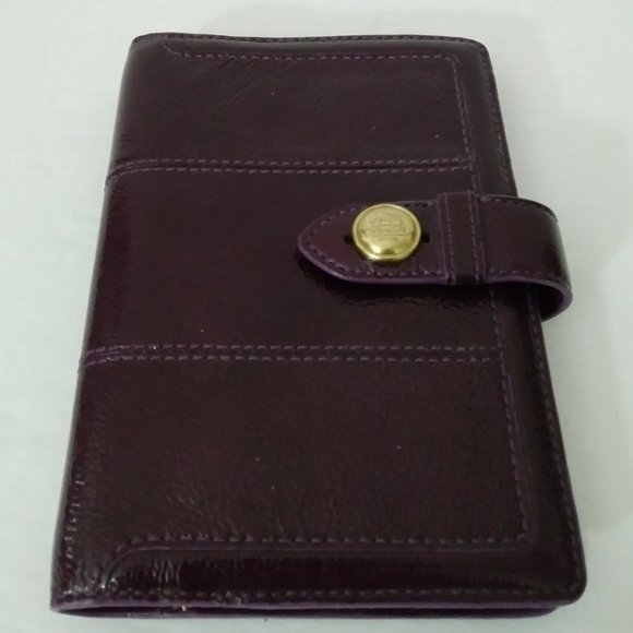 Coach | Accessories | Coach Passport Cover Purple Gold Hardware | Poshmark